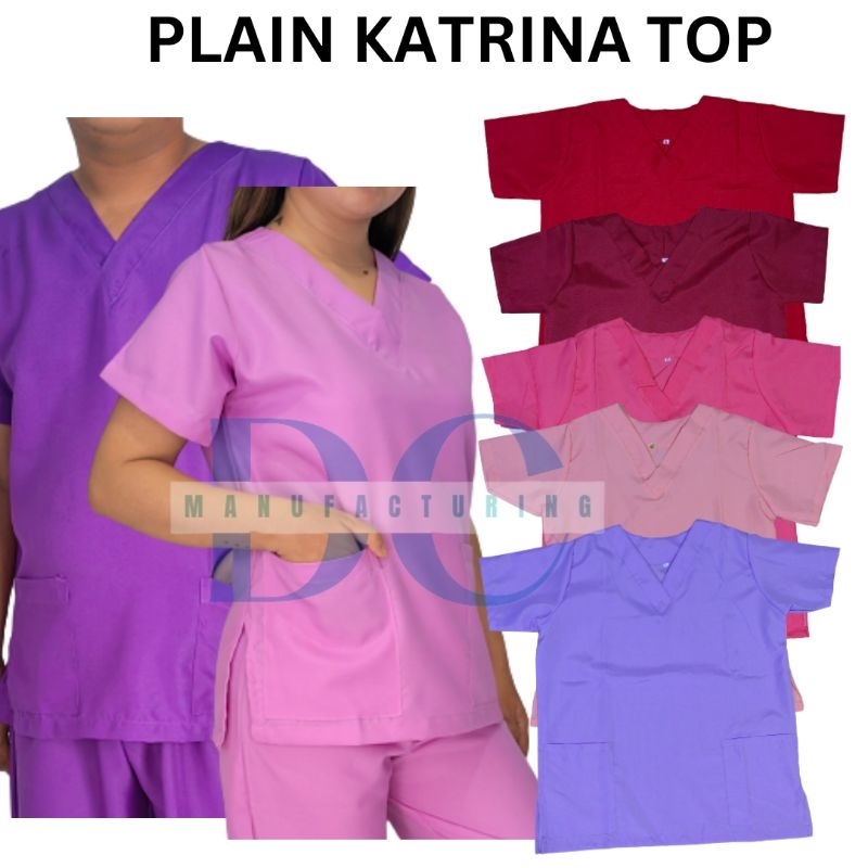 DC Plain Scrub Suit Upper only/Katrina Fabric/Medical, Therapist, spa ...