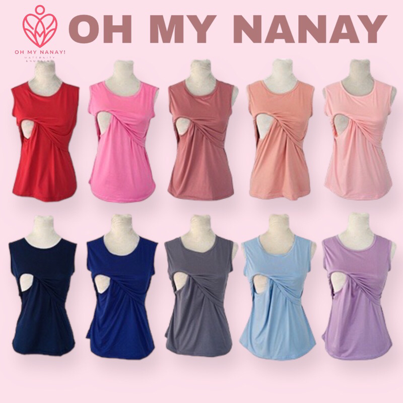 OH MY NANAY - Maternity and Nursing Pregnancy Sleeveless Top Premium ...