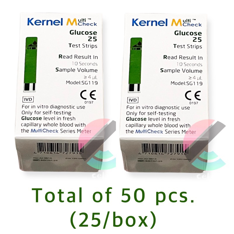 50’s Glucose Test Strips For Kernel 3 In 1 Multi Check meter | Shopee ...
