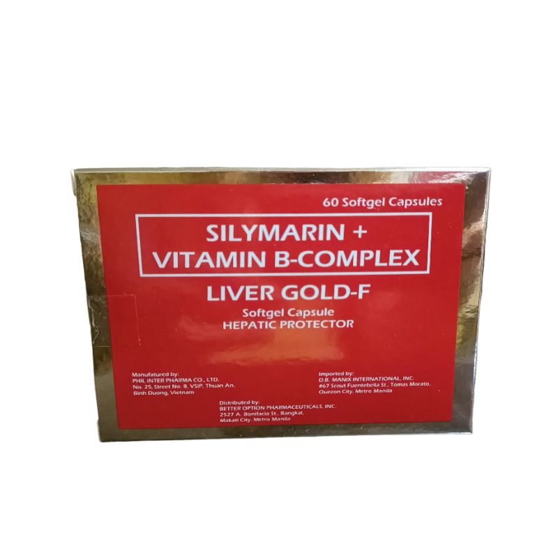 LIVER GOLD-F Silymarin + Vitamin B-Complex 60 Softgel Capsules ...