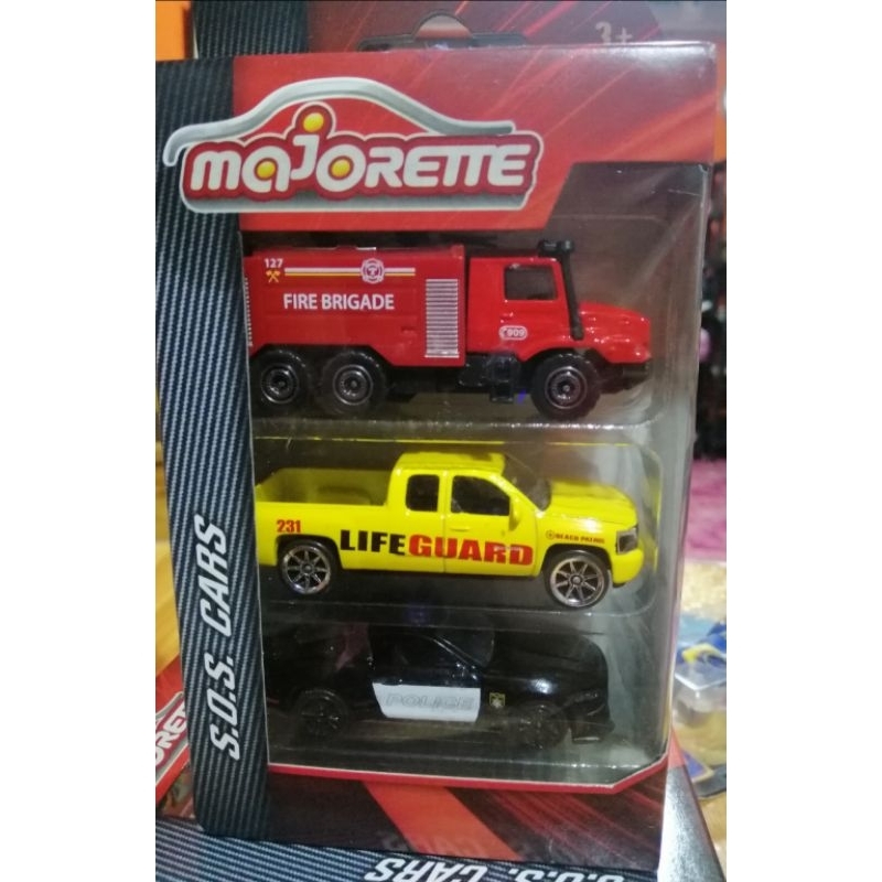 Majorette Emergency Vehicles 1:64 3pack diecast (sold by pack) | Shopee ...