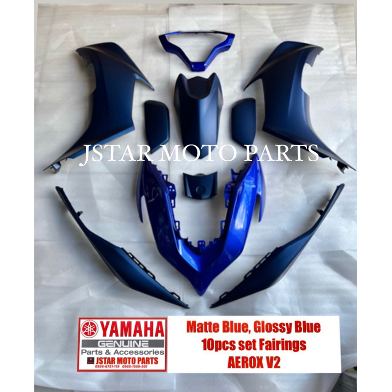 10pcs set AEROX V2 FAIRINGS NEW COLOR VARIANT YAMAHA GENUINE | Shopee ...