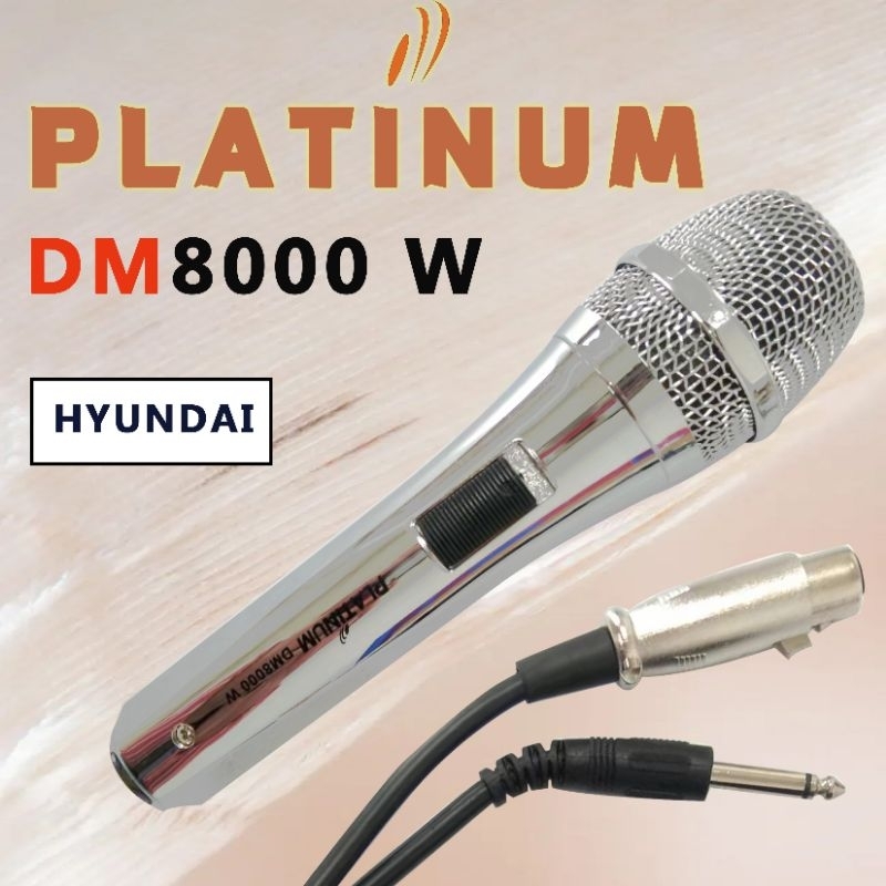 HYUNDAI PLATINUM DM-8000 W DYNAMIC MICROPHONE FOR VIDEOOKE/KARAOKE MACHINE | Shopee Philippines