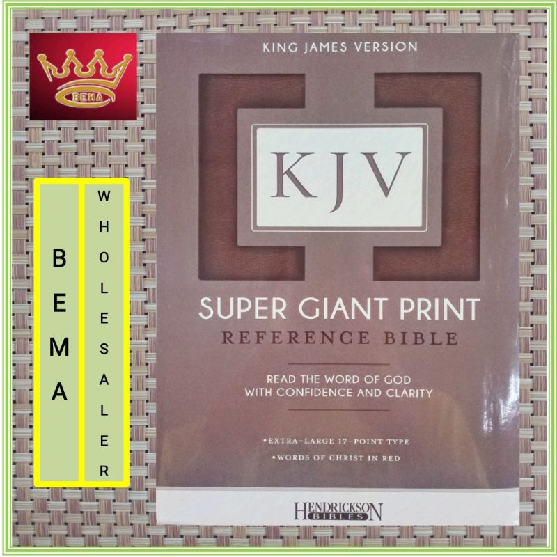 HOLY BIBLE SUPER GIANT PRINT REFERENCE BIBLE KING JAMES VERSION KJV GOLD EDGE BROWN FLEXISOFT ...