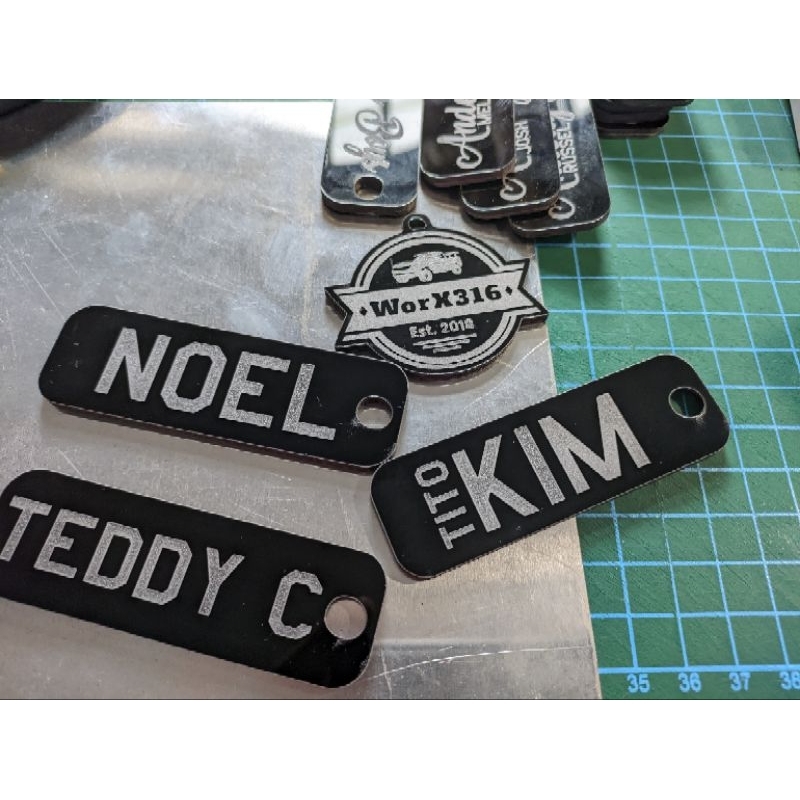 Laser Name Engraving on 3mm Black Acrylic | Shopee Philippines