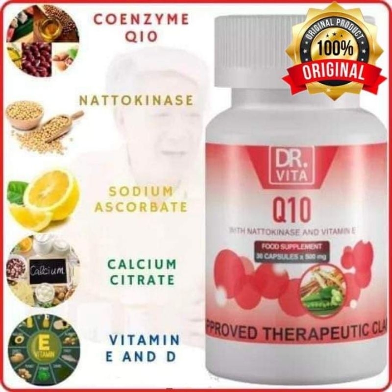 Authentic Dr. Vita Q10 with Nattokinase and Vitamin E | Shopee Philippines
