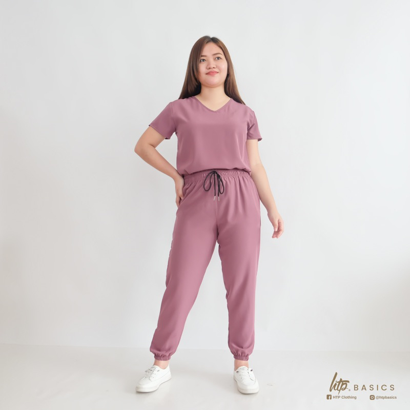 HTP Basics Scrub suit 2XL (sweatpants+work basic top) | Shopee Philippines
