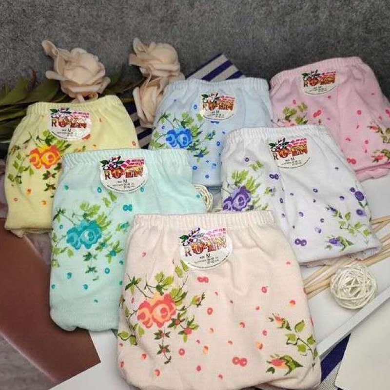 COD☑️6-12Pieces Soen Floral Women's Panty Underwear S-M-L-XL-XXL ...