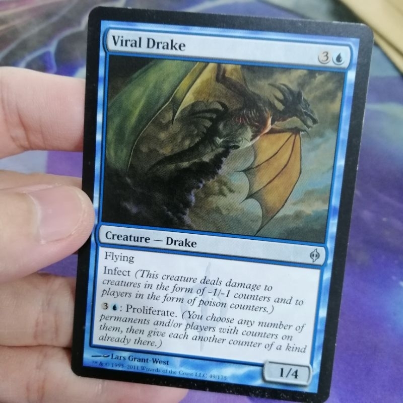 1 PLAYED Viral drake New phyrexia MTG card magic commander EDH | Shopee ...