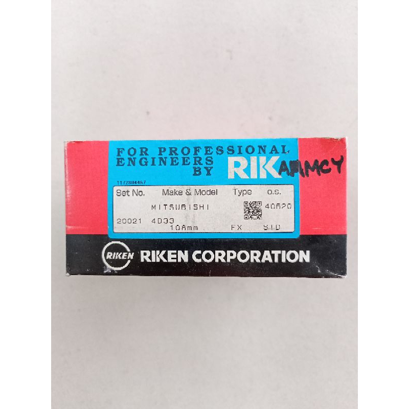 RIKEN PISTON RING SET for MITSUBISHI 4D33 FX STD 108mm | Shopee Philippines
