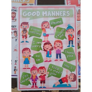 Good Manners Charts & Five Senses Laminated a4 size | Shopee Philippines
