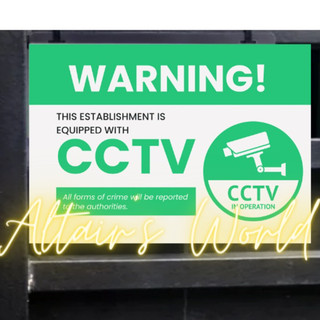 CCTV Signage / Warning CCTV Protected / Signage Aesthetic Laminated ...
