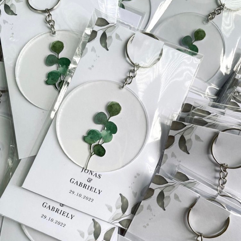 Minimalist Acrylic Keychain for Wedding / Baptismal/Christening ...