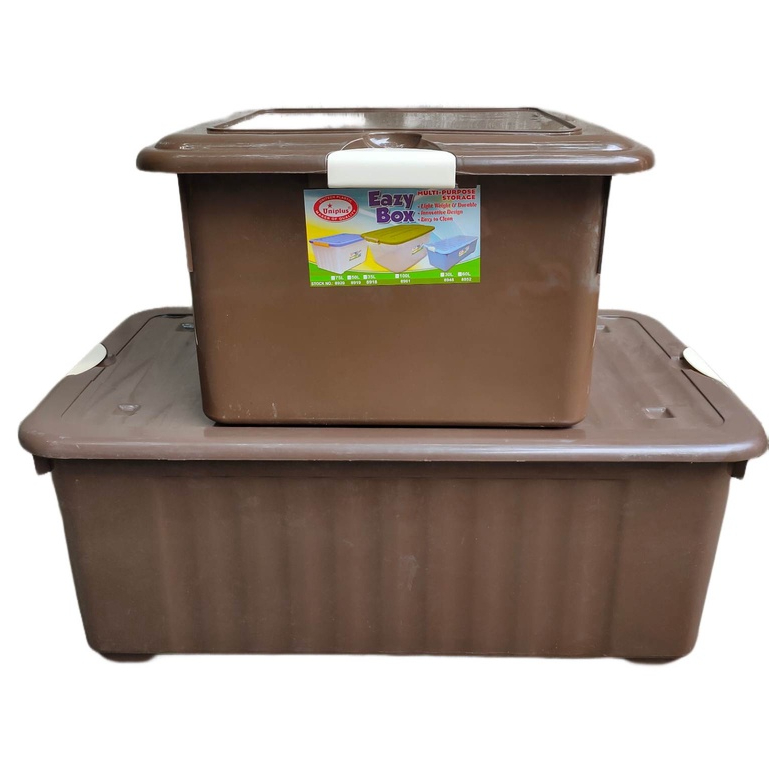 STORAGE BOX | BROWN EAZY BOX (60liters & 30liters) | Shopee Philippines
