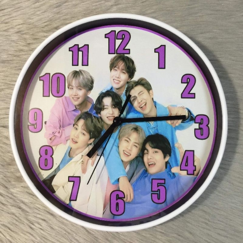 BTS Clocks (8x8 INCHES) with free keychain & stickers | Shopee Philippines
