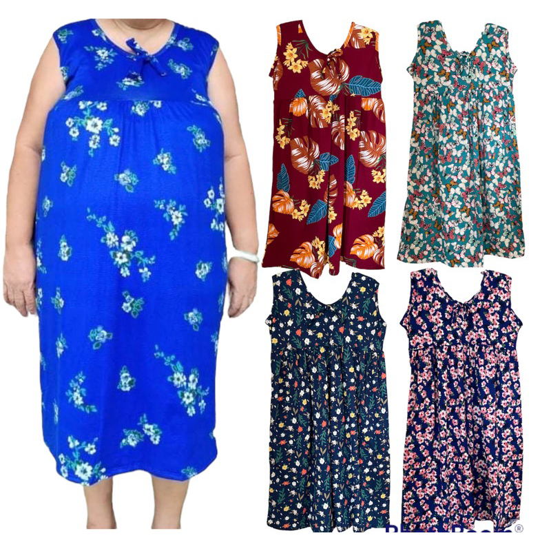 (ST22) 3XL 4XL Daster Sando Pambahay | Big Size Duster with Pocket ...