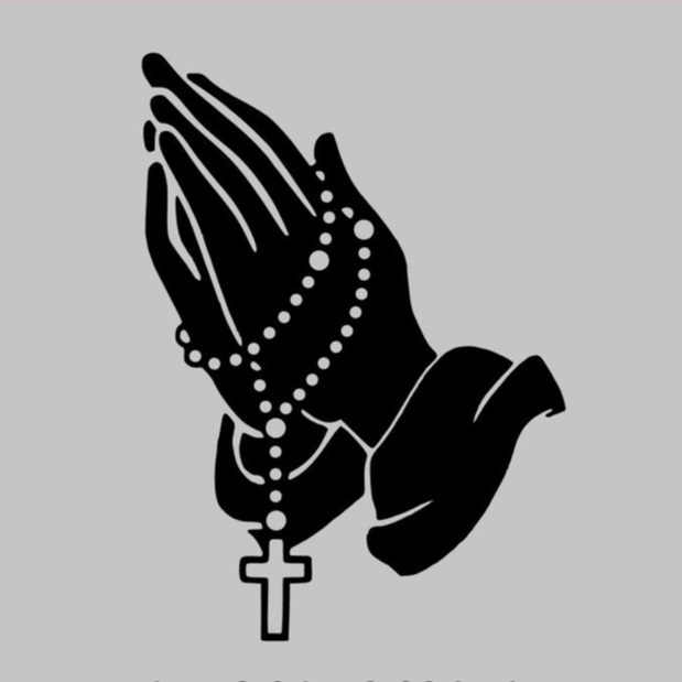 Praying Hands with Rosary Decal / Vinyl Stickers for cars, motorcycles ...