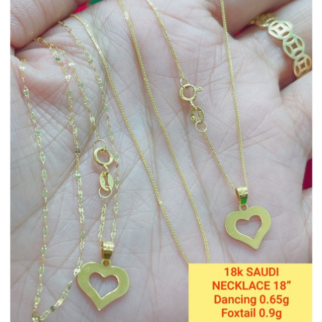 COD PAWNABLE 18k SAUDI GOLD NECKLACE | Shopee Philippines