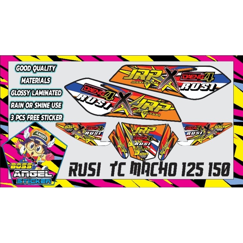 RUSI TC MACHO 125/150 JRP X DS4 DECALS | Shopee Philippines