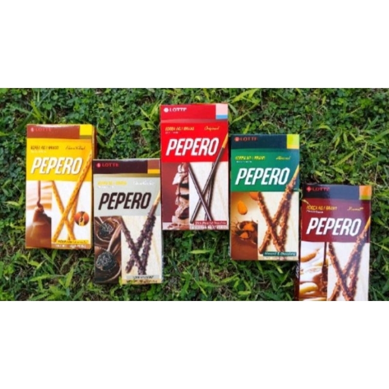 Lotte Pepero Choco Stick Biscuit 32g Original Almond Choco Sesame