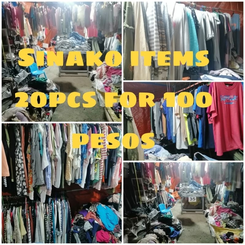 SINAKO ITEMS 20 pcs assorted clothing for only 100 pesos | Shopee ...