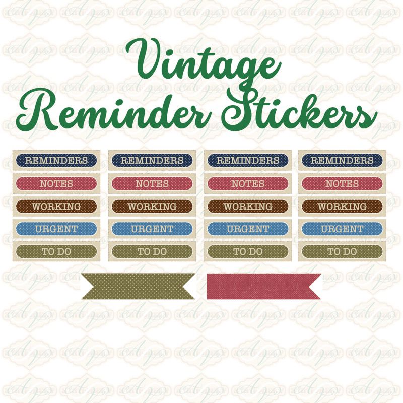 Vintage Reminder Stickers | Shopee Philippines