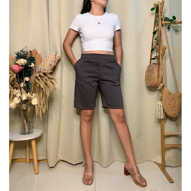 TOKONG WOVEN SHORT GARTERIZED BACK WAIST PLAIN | Shopee Philippines