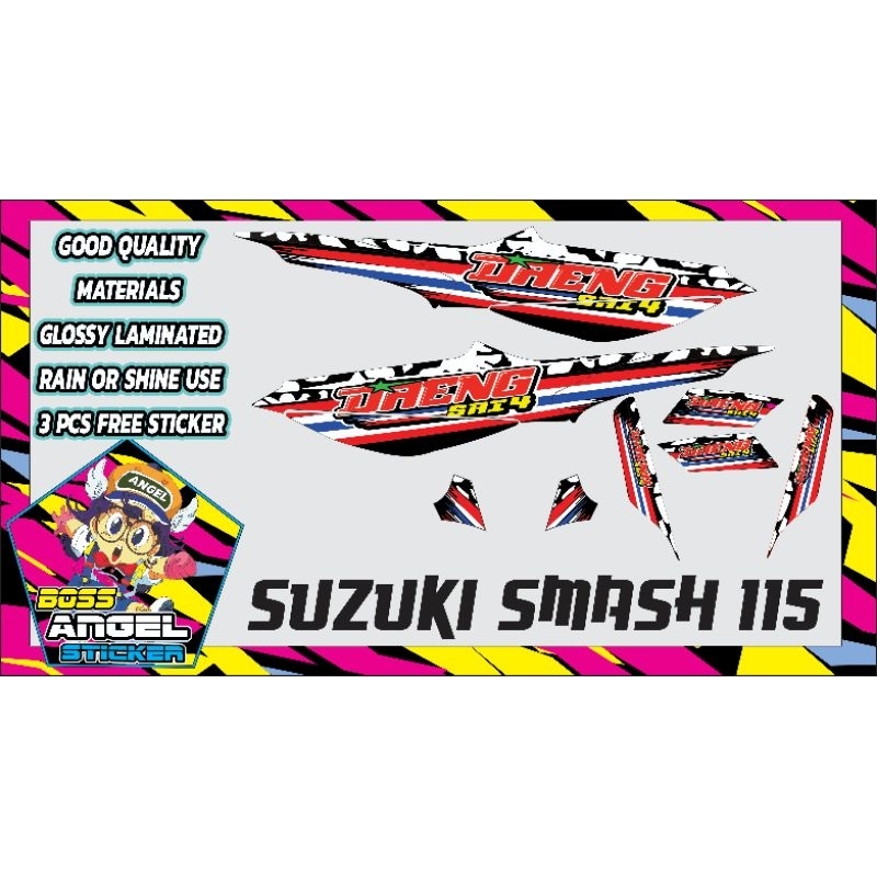 SUZUKI SMASH 115 DAENG SAI 4 DECALS | Shopee Philippines