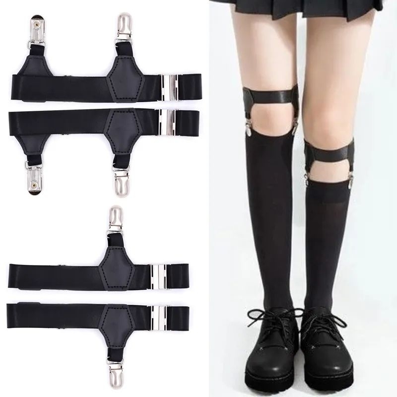 PU Leather Elastic Garter Leg Thigh Ring Clothing Accessory Leg ...