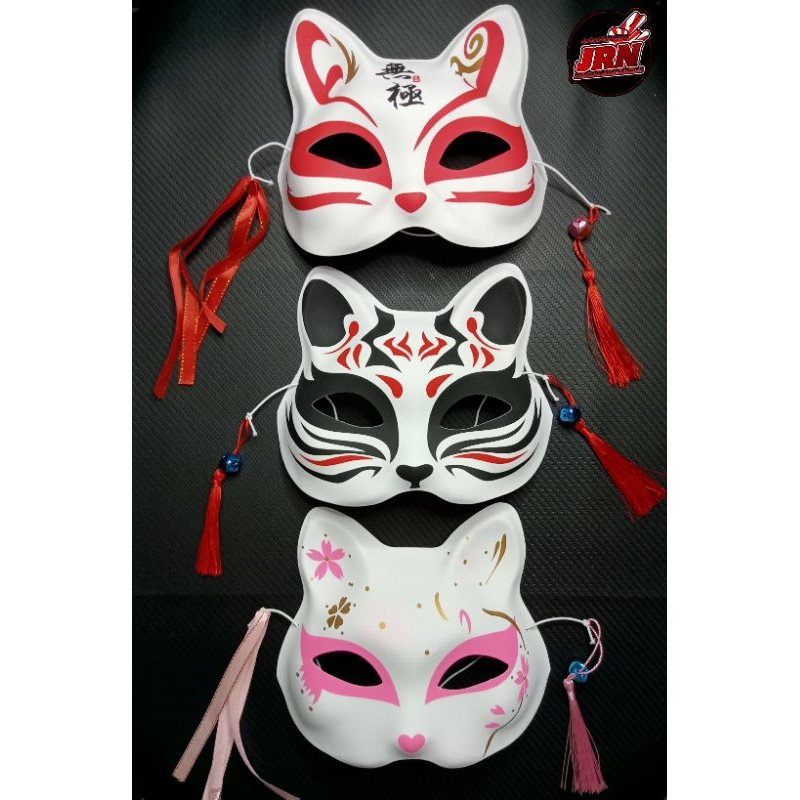 Japanese Kitsune Cat Mask - JDM Japan Inspired | Shopee Philippines