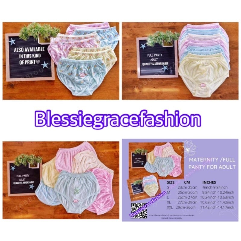 12 pieces Panty Underwear for Women Adult / Maternity Full panty ...