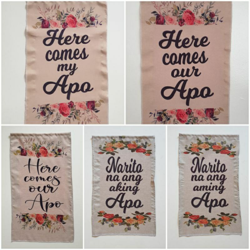 wedding banner here comes my/our apo | Shopee Philippines