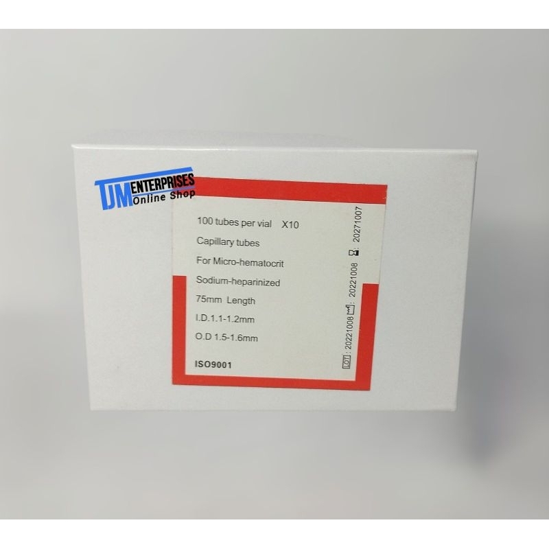Capillary Tube / Heparinized Tube (100's) | Shopee Philippines