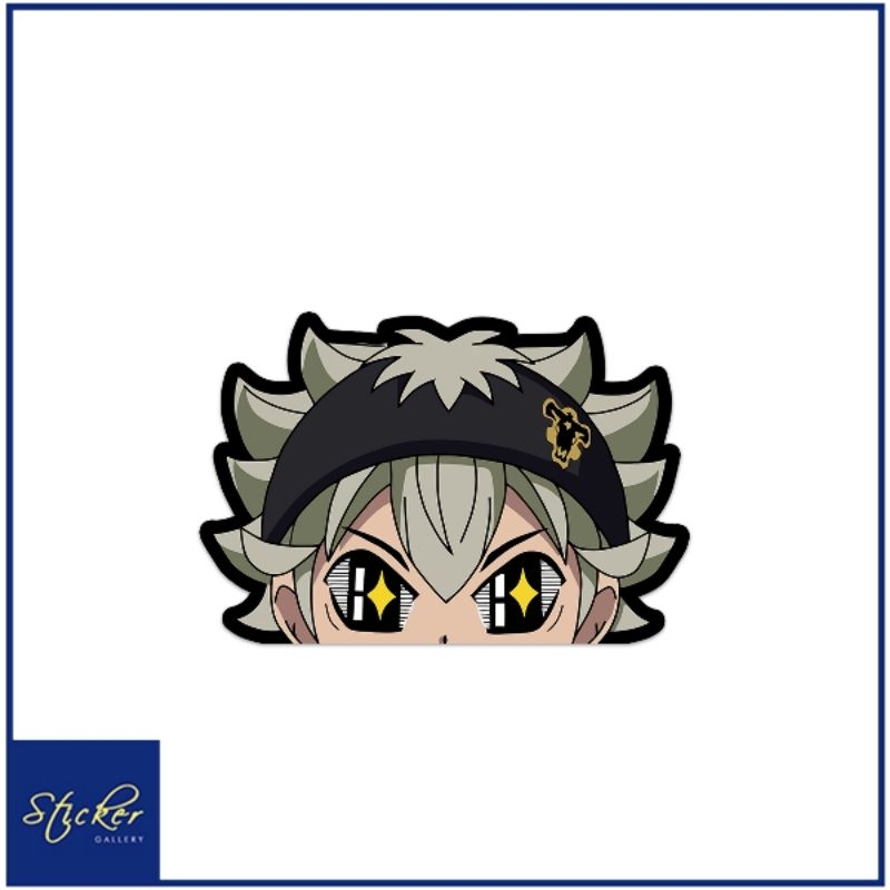 ASTA SPARKLING EYES BLACK CLOVER ANIME PEEKER WATERPROOF STICKER ...