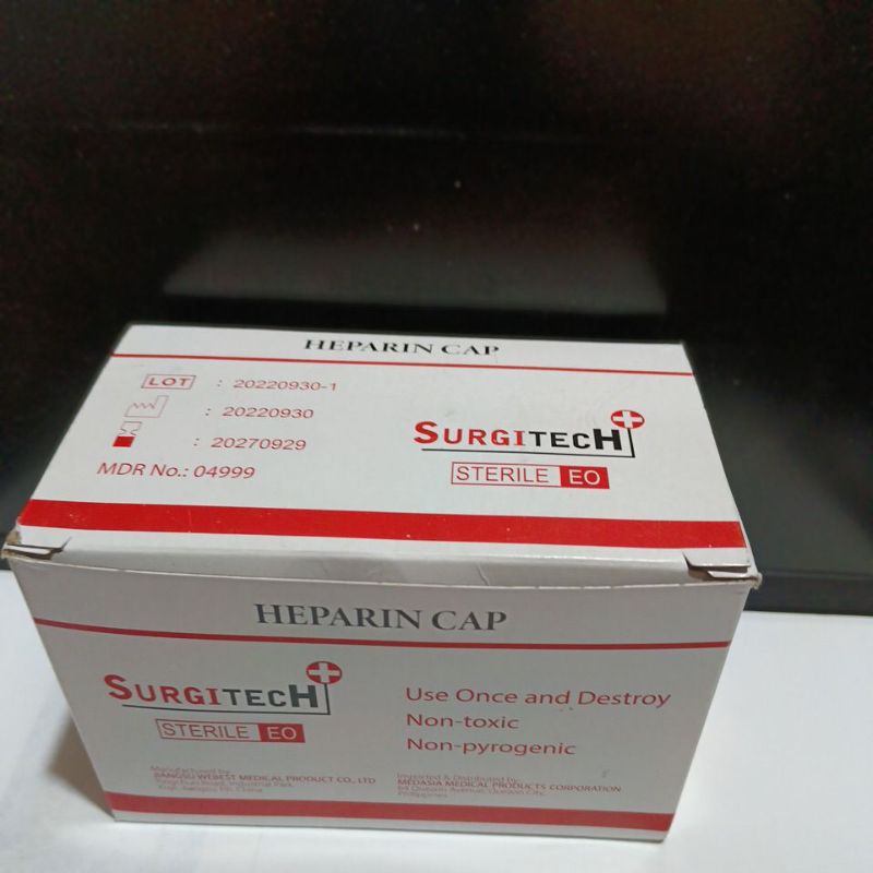 Heparin Cap/Heplock SURGITECH 100pcs/box | Shopee Philippines