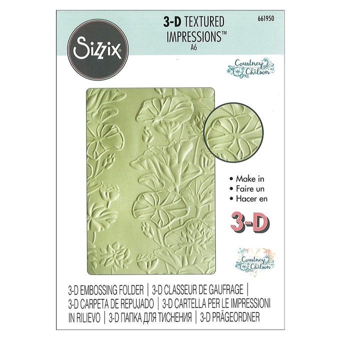 Sizzix 3D Texture Fades Embossing Folders A6 - Lily Pond | Shopee ...