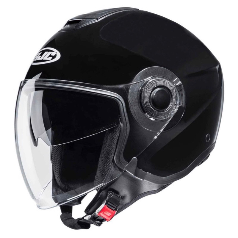 HJC i40 Half Face Dual Visor Helmet (Matt Black, Gloss Black, Gloss ...