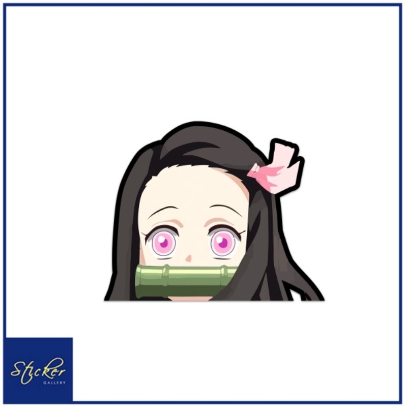NEZUKO BAMBOO DEMON SLAYER ANIME PEEKER WATERPROOF STICKER | Shopee ...