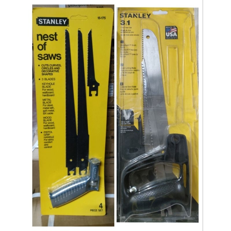 USA Stanley Nest of Saw with 3 Pcs Blades 15-175 Metal Handle, 15-090 ...