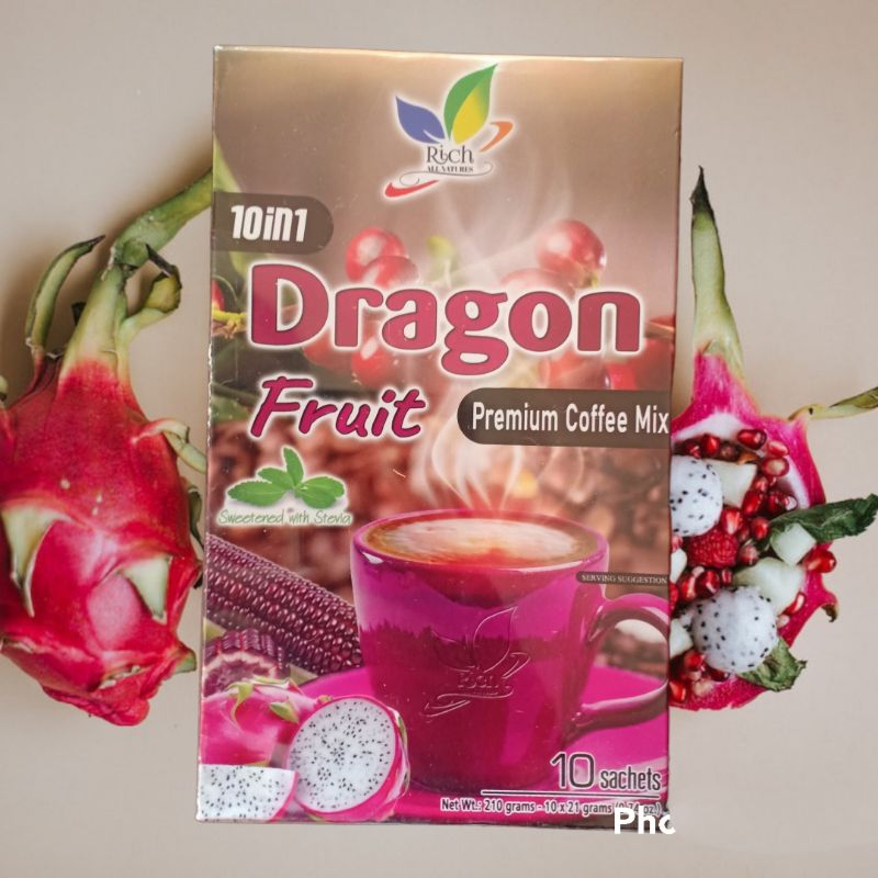 DRAGON FRUIT premium coffee mix / 10 sachet per box / HEALTHY COFFEE ...