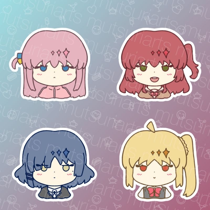 Bocchi the Rock stickers chibi cute sticker set waterproof | Shopee ...