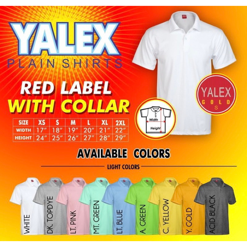 YALEX PLAIN POLO SHIRT WITH COLLAR RED LABEL - White / Gray / Light ...