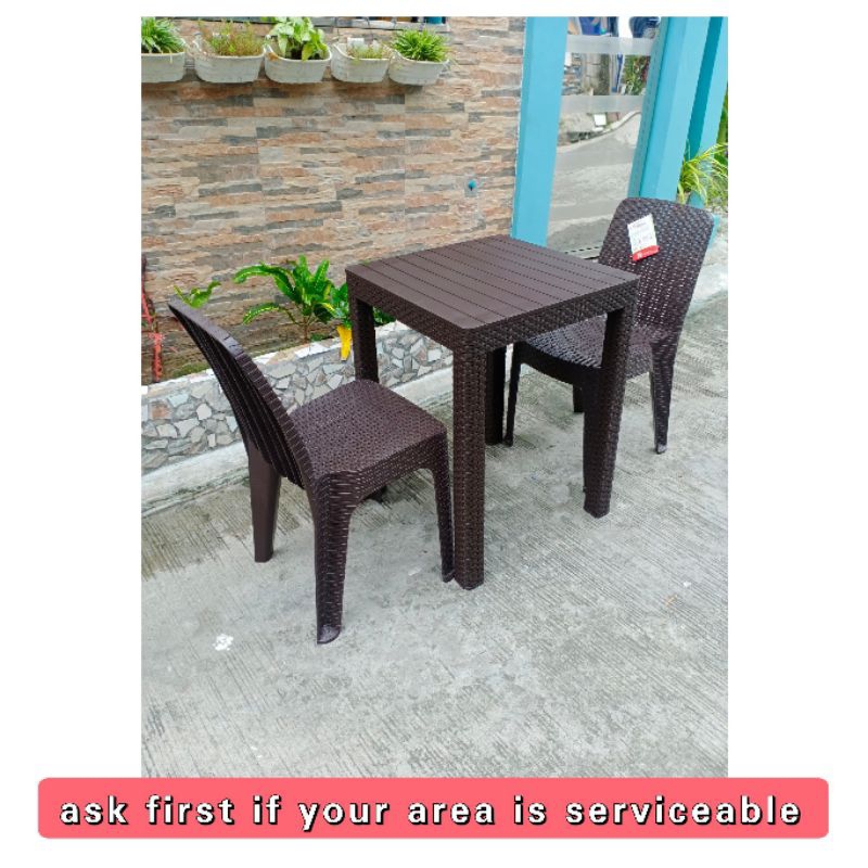 RATTAN DINING SET FOR 2 ( FREE DELIVERY within METRO MANILA) | Shopee ...