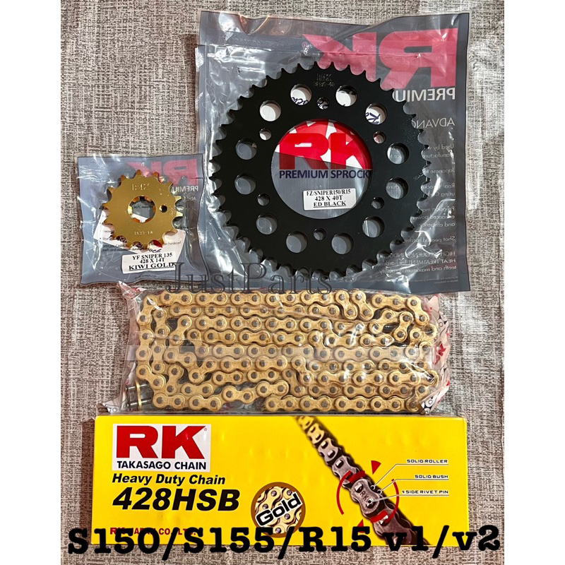 RK Sprocket Set with Chain (428) SNIPER 150 / SNIPER 155 / FZ16 / TFX ...