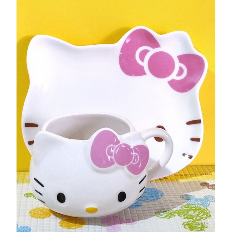 Hello Kitty Die Cut Plate & Die Cut Mug set SANRIO | Shopee Philippines