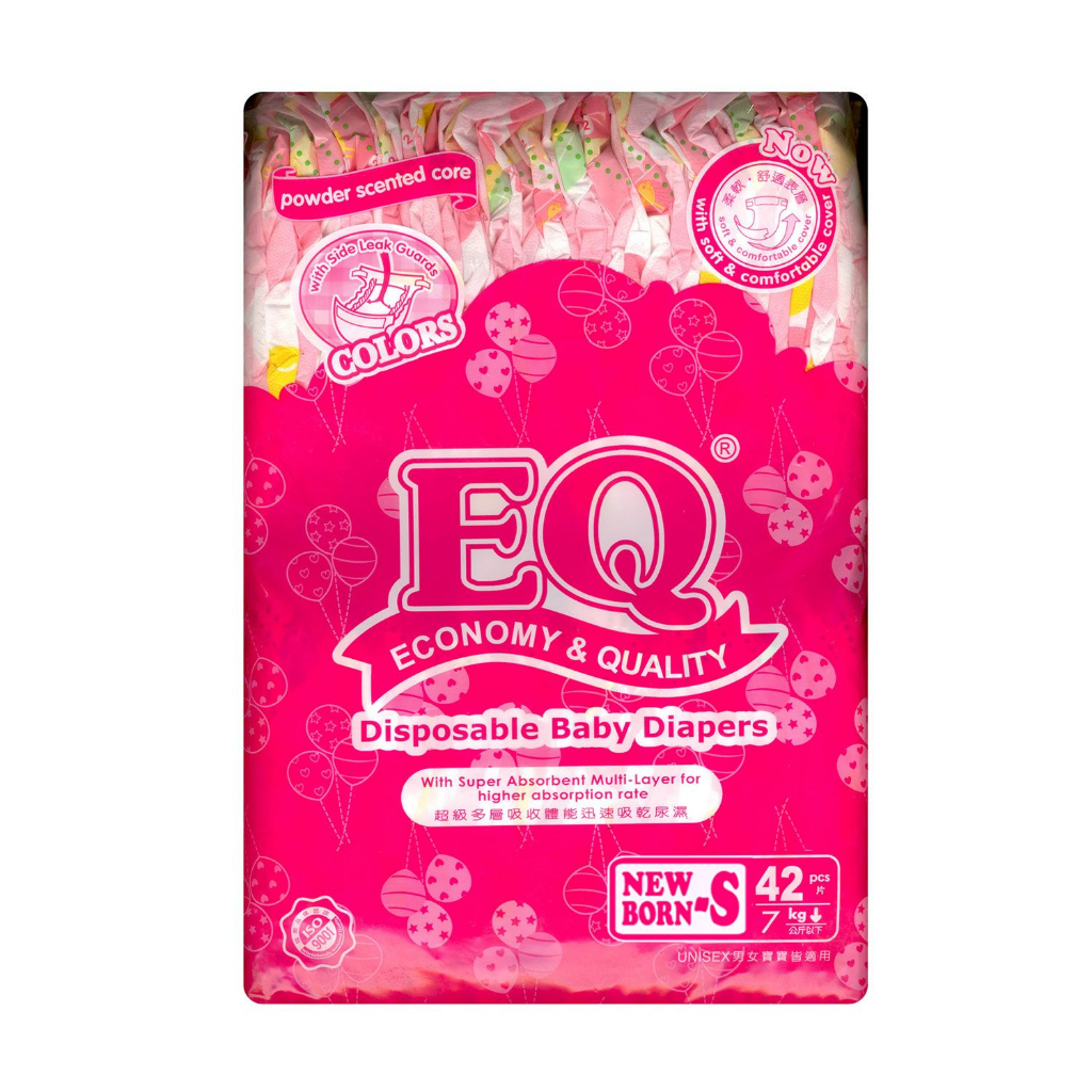 EQ Colors Tape Baby Diapers Big Pack Small 42's | Shopee Philippines