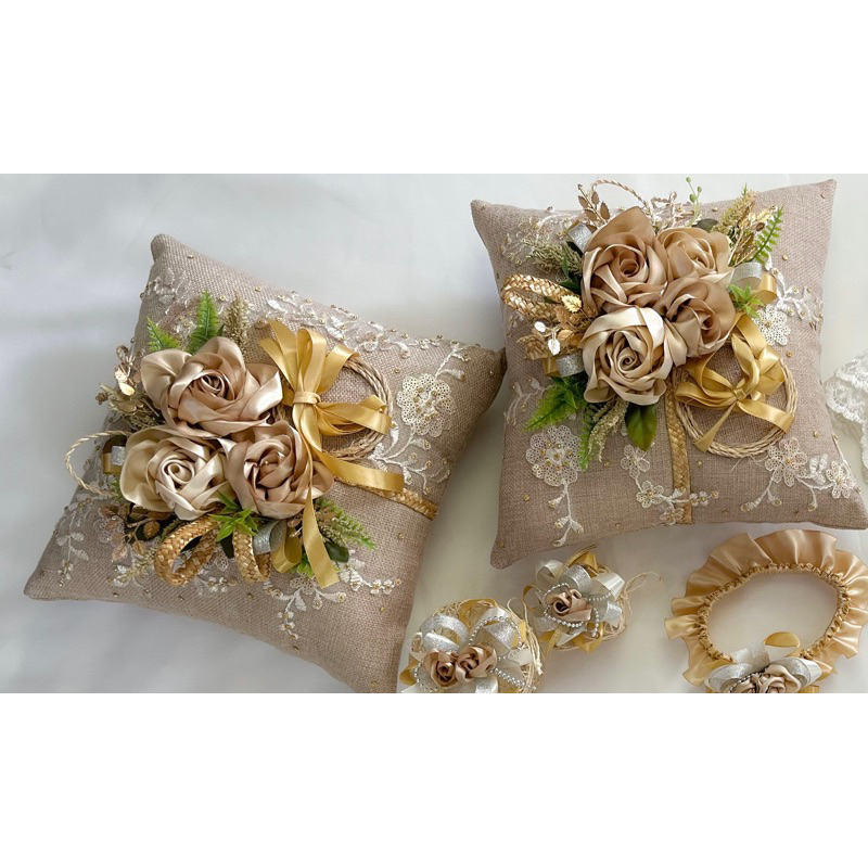 Wedding Pillows Accessories (Arrhae and Ring) | Shopee Philippines