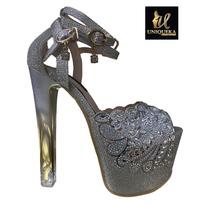 Silver Sexy Pageant Sandals 6-7 inches | Shopee Philippines