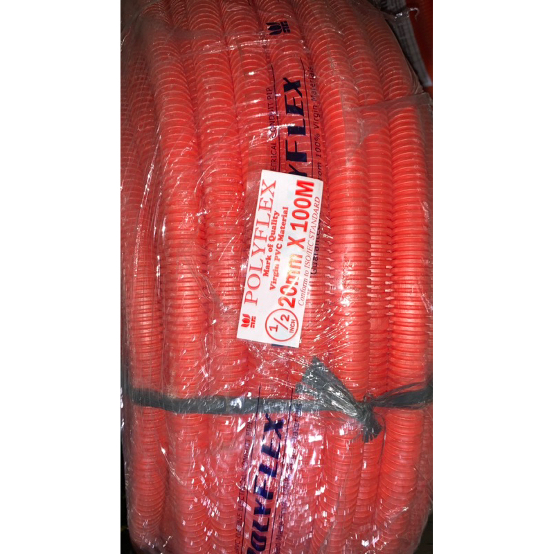 Moldflex flexible orange hose electrical 1/2 3/4 upvc roll | Shopee ...