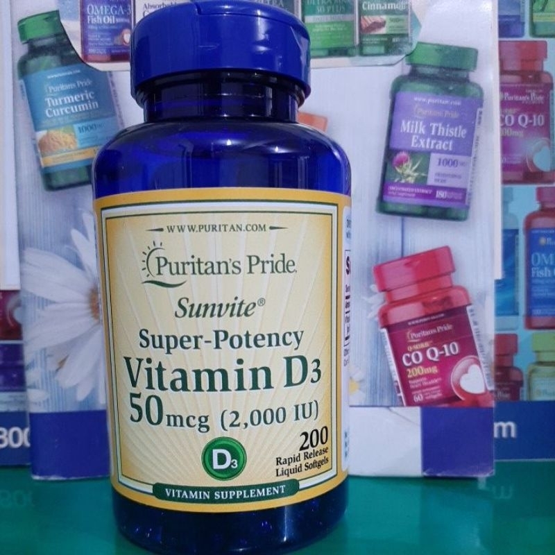 Vitamin D3 2000 iu (50mcg) 200 Softgels EXPIRY: Oct. 2026 Puritan's Pride | Shopee Philippines